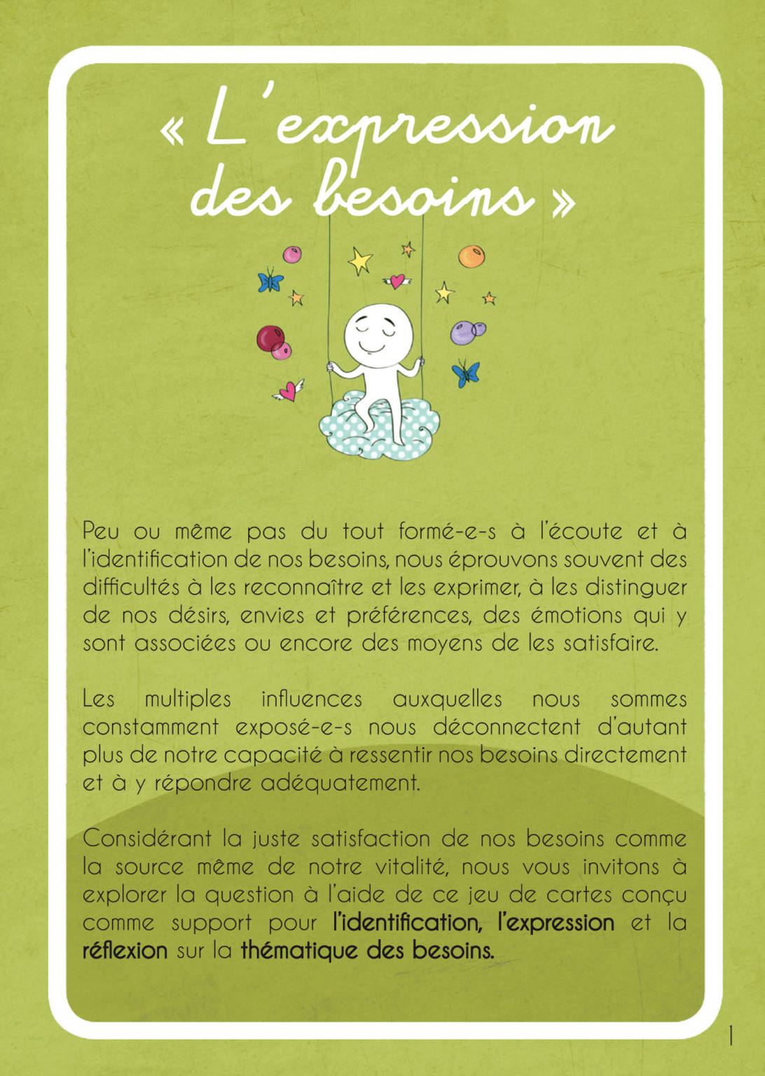L'expression des besoins - Croc'livres & jeux